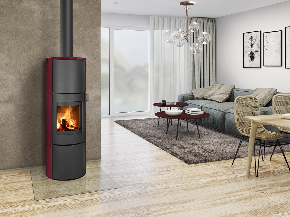 LAMIA H Ceramic high - fireplace stoves | RHEA FLAM